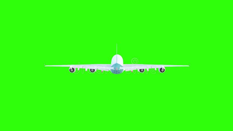 3D Animation of a Plane Seen in Profile, Then from Behind - Loop - 3D ...