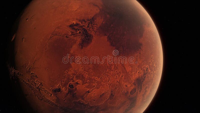 Mars in Space Orbit and Galaxy Animation 4K Stock Footage - Video of ...