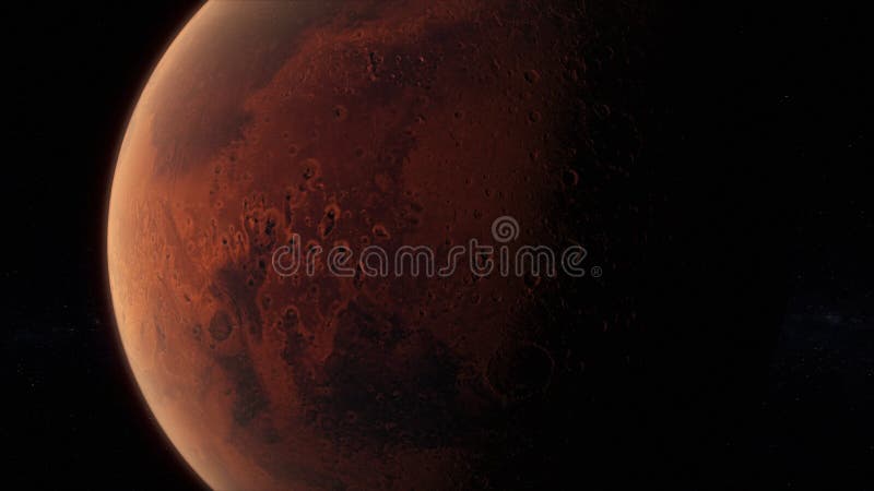 Mars Planet in Space and Galaxy Animation 4K Stock Video - Video of ...
