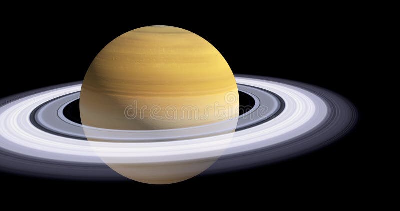 A 3D Animation of Planet Saturn, Which is the Sixth Planet from the Sun ...