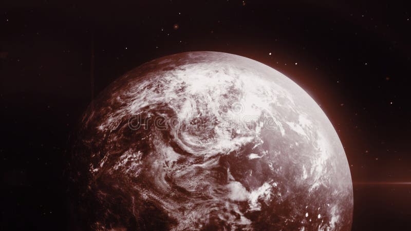 3D Animation with Planet in Space. Motion. Colored Planet with ...