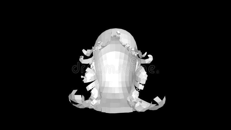3D Animation of Polygons. Animation of a Human Head Polygons. Stock ...