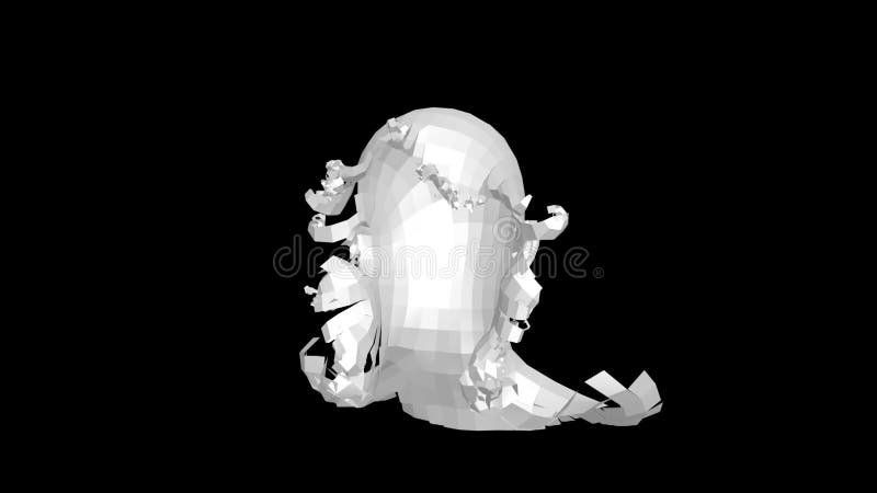 3D Animation of Polygons. Animation of a Human Head Polygons. Stock ...