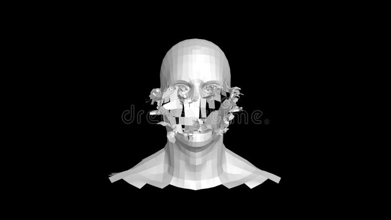 3D Animation of Polygons. Animation of a Human Head Polygons. Stock ...