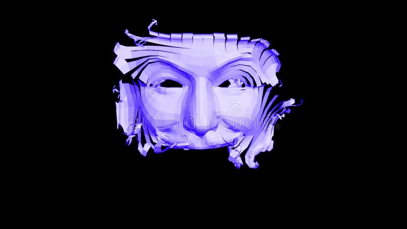3D Animation of Polygons. Animation of an Artist Mask Head Polygons ...