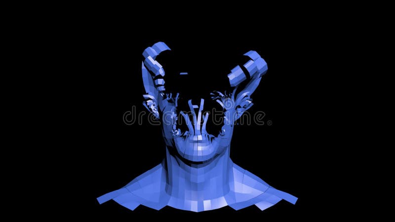 3D Animation of Polygons. Animation of a Human Head Polygons. Stock ...