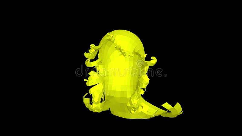 3D Animation of Polygons. Animation of a Human Head Polygons. Stock ...