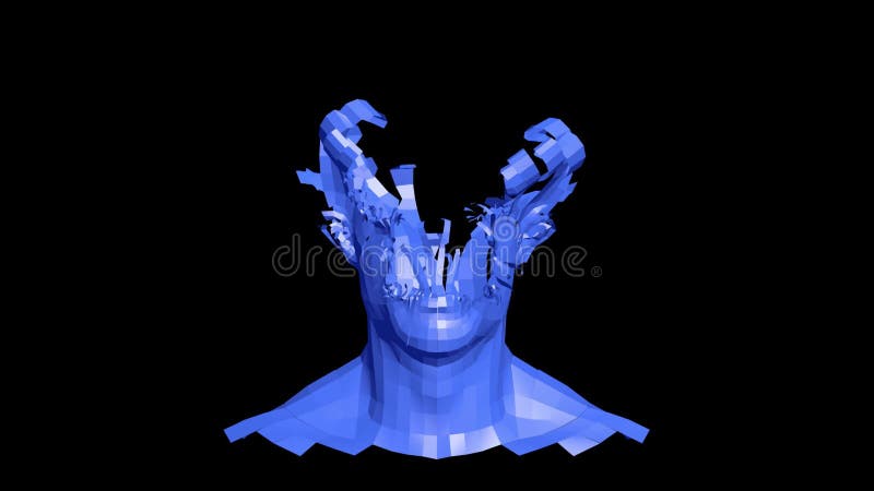 3D Animation of Polygons. Animation of a Human Head Polygons. Stock ...