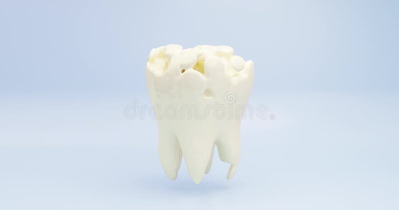 3D Animation Process of Creating a Tooth Enamel Shell Stock Footage ...