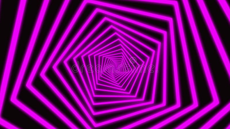 3D Animation of Purple Color Line Polygons Rotating Forward and ...