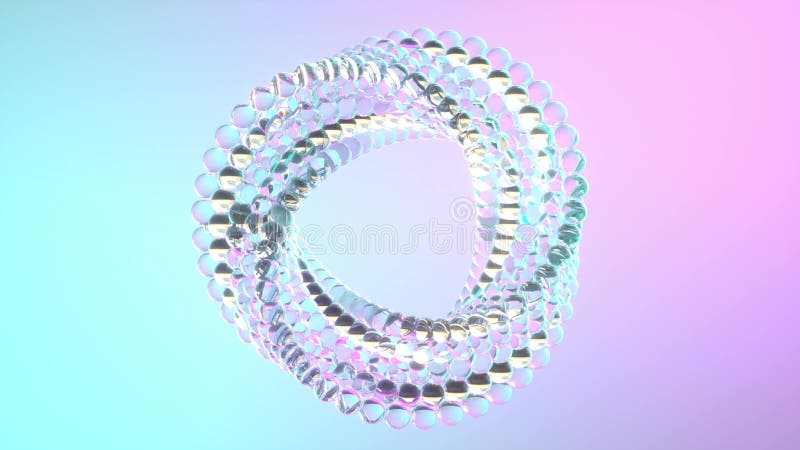 3d Animation Render of a Abstract Glass Ring Rotating. Smooth Hypnotic ...