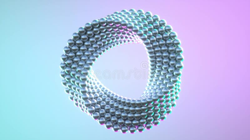 3d Animation Render of a Abstract Ring Rotating. Smooth Hypnotic ...