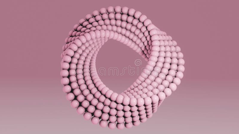 3d Animation Render of Abstract Ring Rotating. Smooth Hypnotic Pattern. Infinite Seamless Loop ...