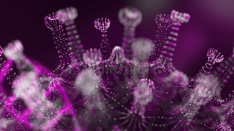 3D Animation Rendering of a Coronavirus. Pathogen Outbreak of Bacteria ...