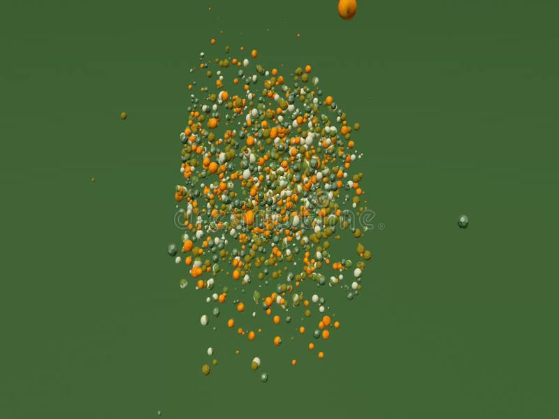 Spherical Dance: a Circular Vortex of Small Parts in 3D Animation Stock ...