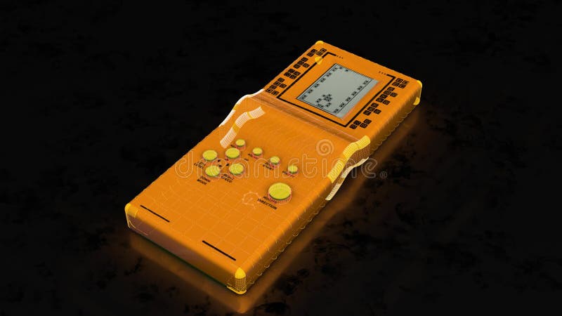 Retro Brick Game Console stock footage. Video of eighties - 248941616