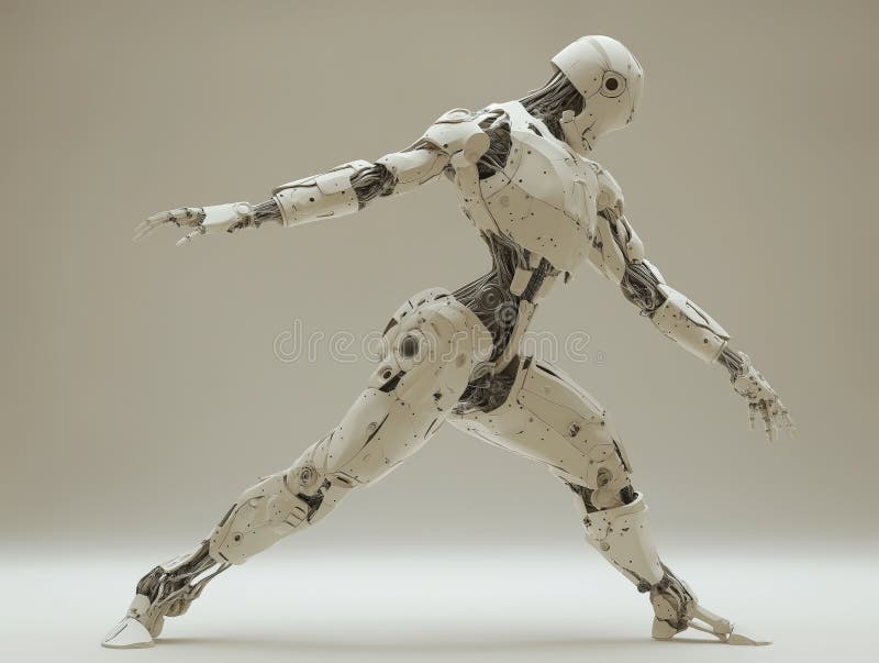 A 3D Animation of a Robot Performing a Complex Dance Routine Showcasing ...