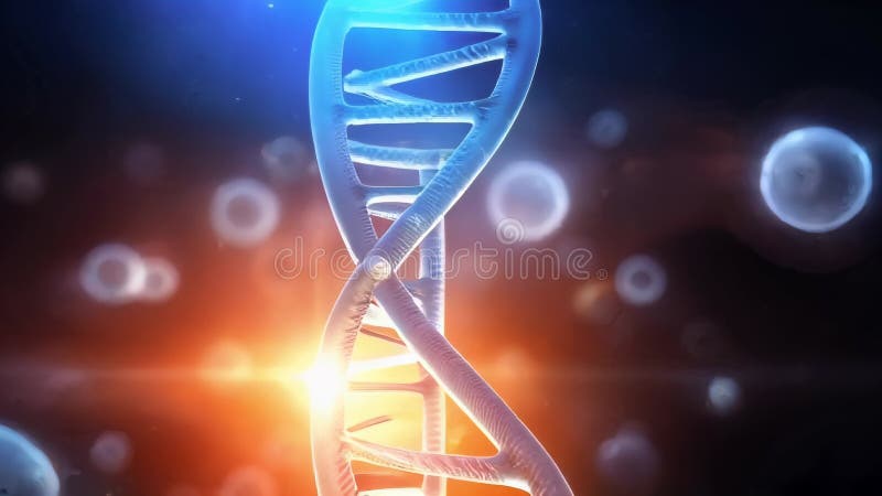 DNA Strand 3D Animation stock footage. Video of medical - 336604686