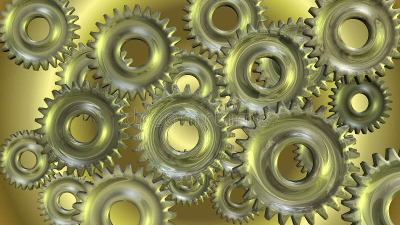 3D Animation of Rotating Gears Stock Footage - Video of continous ...