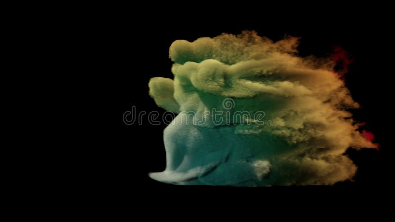 3D Animation of a Running Character Made of Particles Stock Video ...