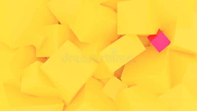 3d Animation Of Seamless Loop Background Of Sunny Bright Yellow Cubes