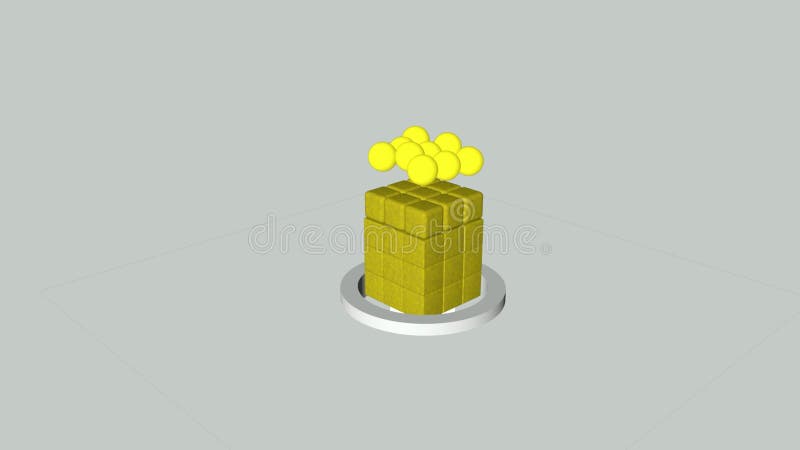 A 3D Animation of a the Showreel Cube and Spheres Stock Video - Video ...