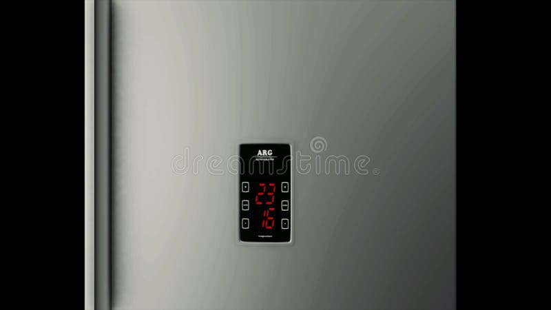 3D Animation of Smart Refrigerator Touch Interface with Temperature ...