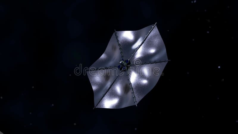 3d Animation of a Solar Sail in the Outer Space Stock Video - Video of ...
