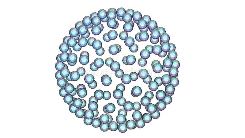 3d Animation. a Sphere of Small Blue Balls. Stock Footage - Video of ...