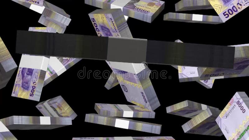 3d Rendering of Stacks of Nigerian Naira Notes Falling on Greenscreen ...