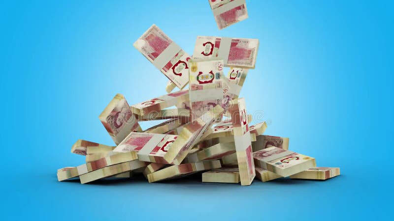 3d Rendering of Stacks of Nigerian Naira Notes Falling on Greenscreen ...