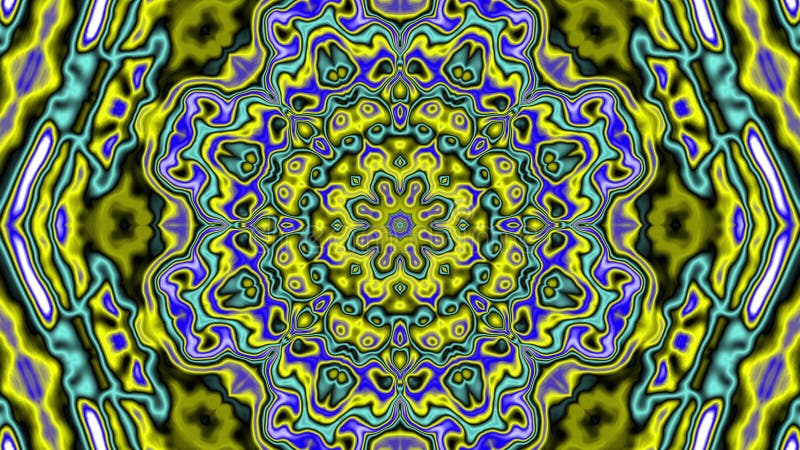3D Animation the Symmetry of Colors is Captivating, Forming Harmony in a Vortex of Psychedelic ...
