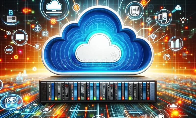 3d Animation of Technology Data Cloud with Beautiful Colors Stock ...