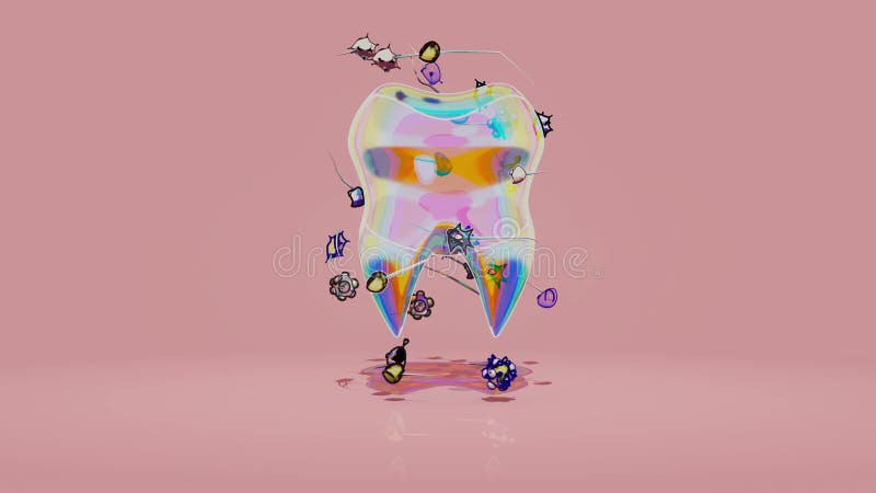 3D Animation of a Tooth and Bacteria Stock Footage - Video of cavity ...