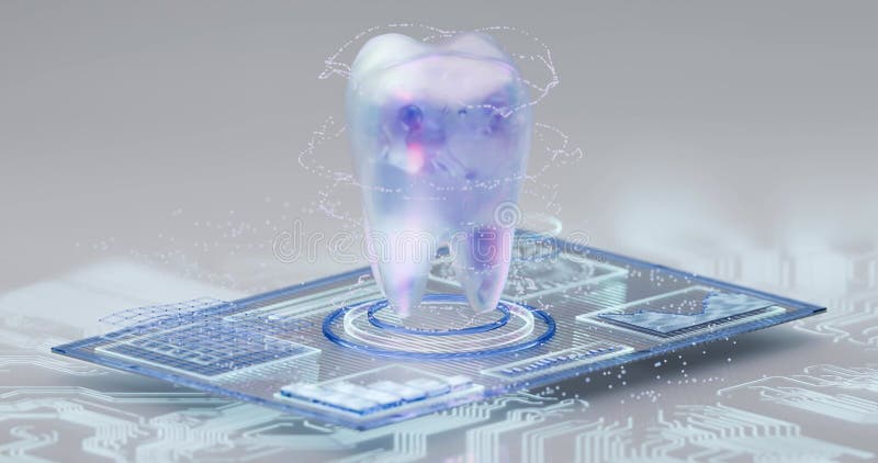 3D Animation of a Tooth Spinning 360 Degrees on a Digital Tablet ...