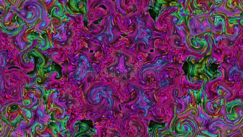 3D Animation of a Trippy Colorful Background with Geometric Shapes ...