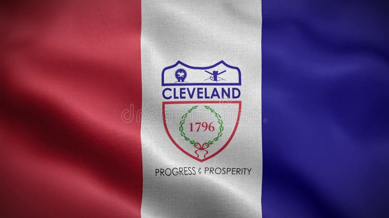 3D Animation of a Waving Cleveland Flag Stock Footage - Video of 1796 ...