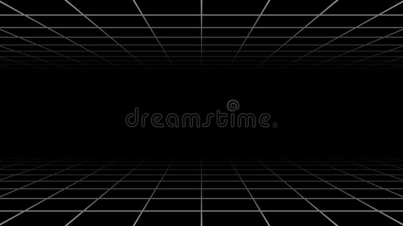 3D Animation - White Grid Tunnel with Side Camera Movement Stock Video ...