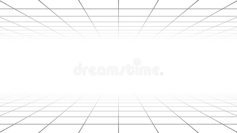 3D Animation - White Grid Tunnel with Side Camera Movement Stock Video ...