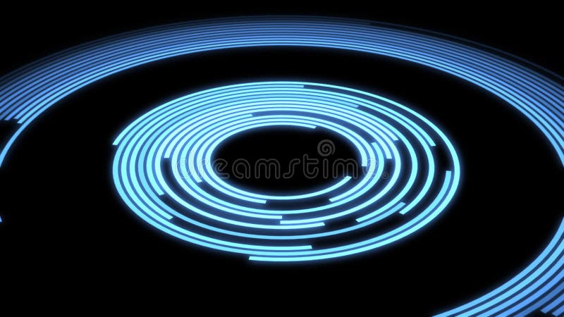 3D Arc Offset D Audio Reactive Equalizer Blue X60 Degrees Large VJ Loop ...