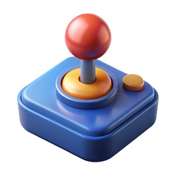 3D Arcade Joystick Icon stock illustration. Illustration of icon ...