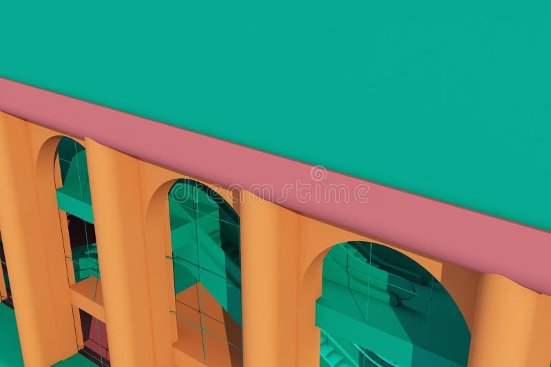 3d Architectural Illustration and Interior Work Stock Illustration ...