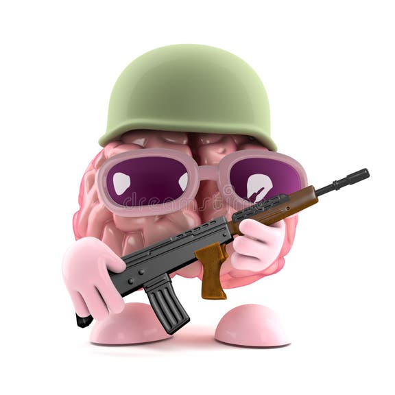 3d Army brain stock illustration. Illustration of logic - 41114858