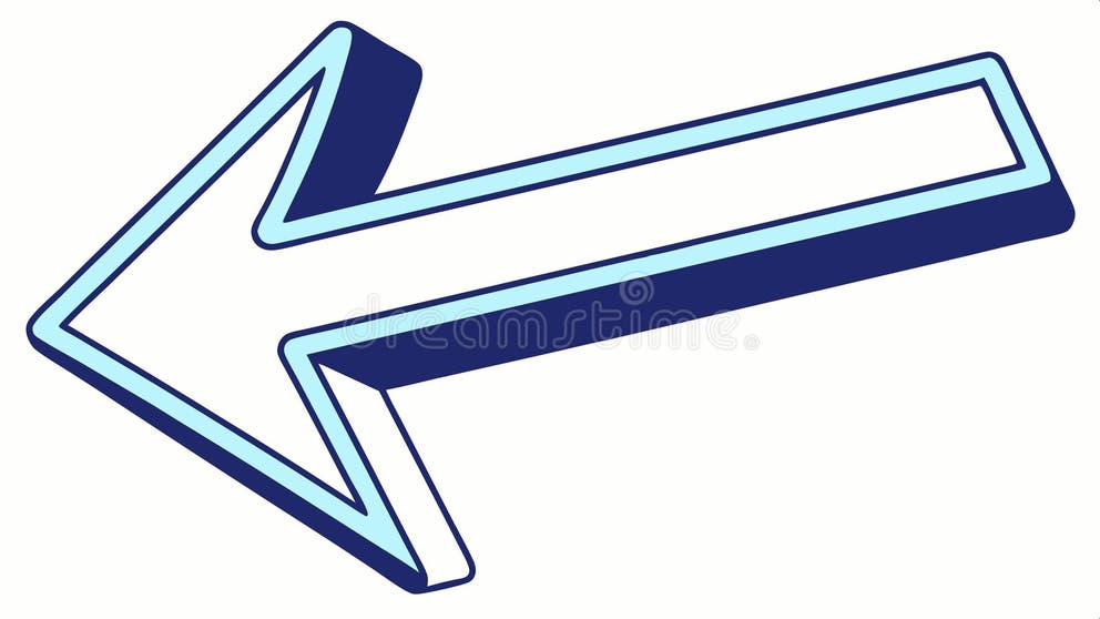 3D Arrow Blue Direction, Dimensional Navigation Indicator for ...