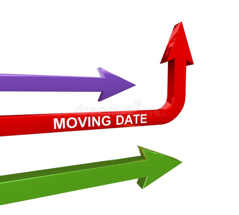 3d arrow of changing date stock illustration. Illustration of plan ...