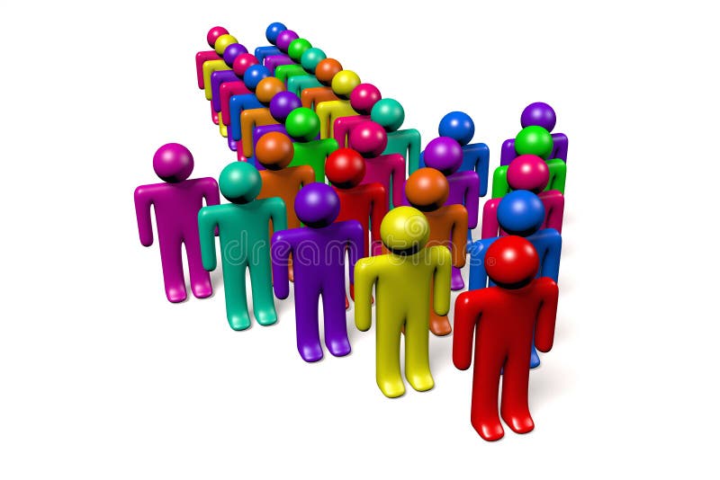 3D Arrow, Human-like-characters, Target, Progress Stock Illustration ...