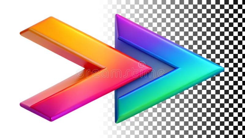 3D Arrow Icons Forward Direction Graphic Design Element Png Transparent ...