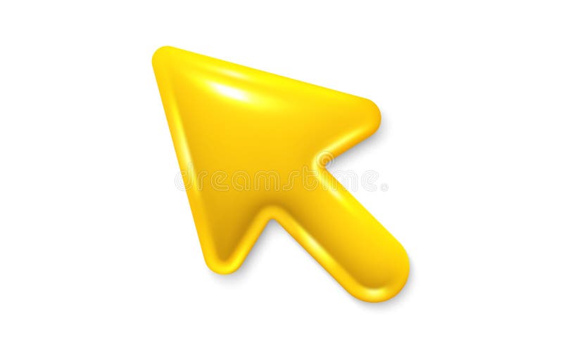 3d Arrow Pointer Mouse Cursor Icon Computer Interface Tool Click