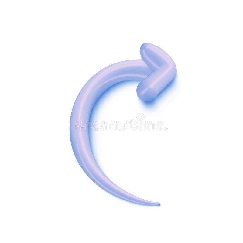 3D Arrow Round Frame Pointer Icon Minimalist Style Illustration ...