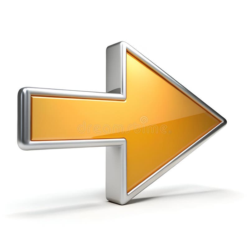 3D Arrow Sign stock illustration. Illustration of symbol - 370049313